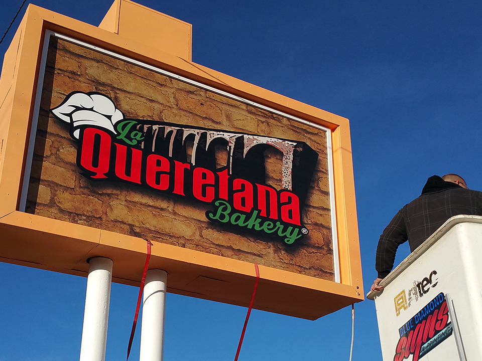 Pole Signage - Flex Face - Blue Diamond Signs